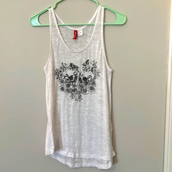 H&M | Tops | Sheer Skull Tank | Poshmark
